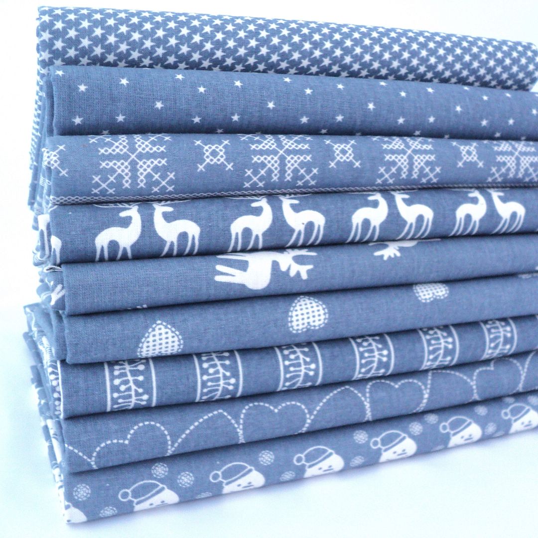 Christmas Fabric Bundles 100 Cotton Scandi Nordic Retro Bundle Fat